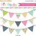 Bunting Clipart Graphics Instant Download Digital Clip Art