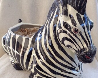 Zebra planter | Etsy