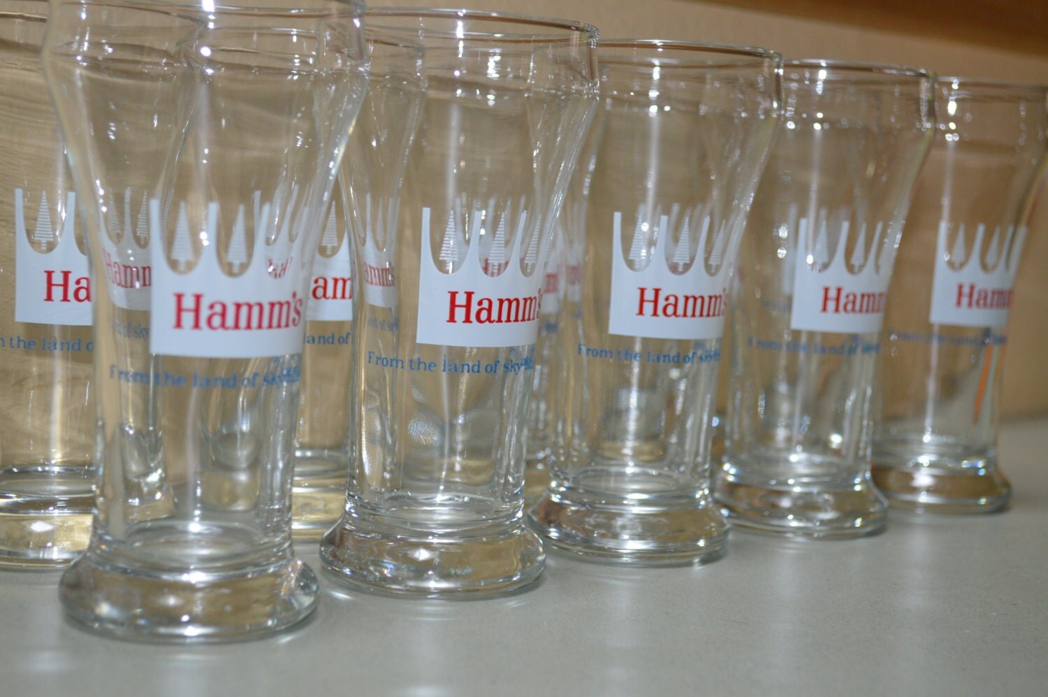 Hamms 8 Ounce Beer Glasses Set Of 10