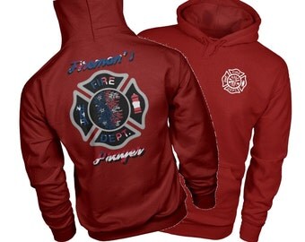 Firefighter hoodie | Etsy