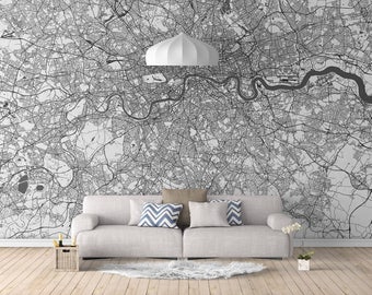 Map wallpaper | Etsy