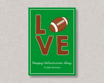 Printable football Valentine's Day Card I get a kick out