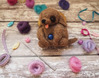 Felt dog ornament | Etsy