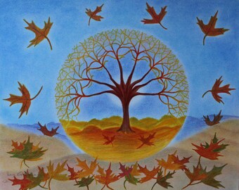 Snow fall painting | Etsy