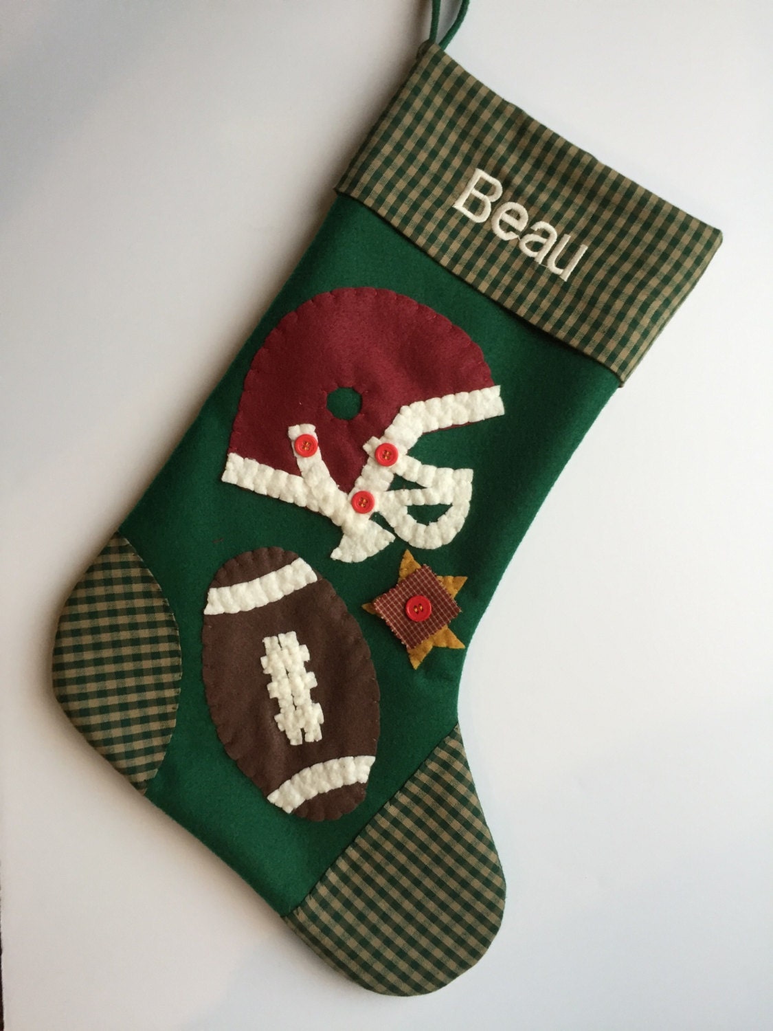 Football Stocking Football Christmas Stocking by StockingWorkshop