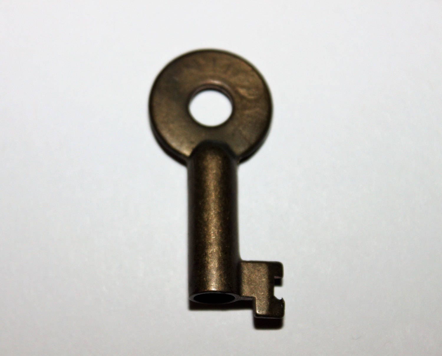 Vintage B N R Hollow Barrel Brass Key The Burlington Northern Railroad