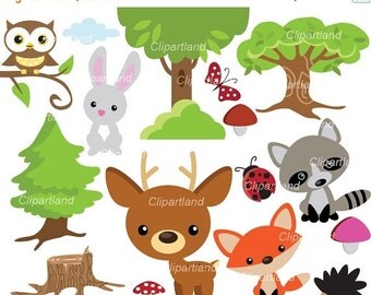 Unique forest friends art related items | Etsy