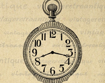Pocketwatch graphic | Etsy