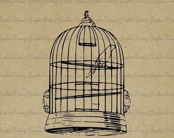 Bird cage clipart | Etsy