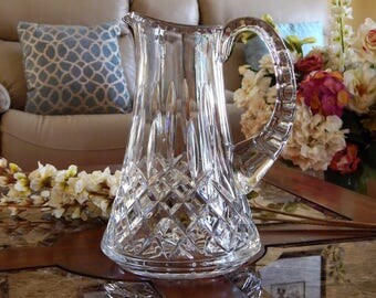 Cut crystal pitcher | Etsy