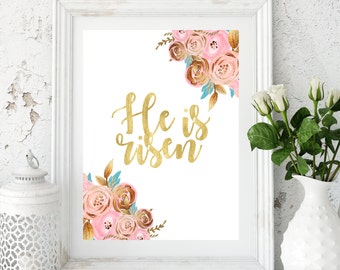 He is risen sign | Etsy