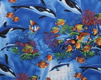 Tropical fish fabric | Etsy