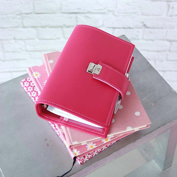 pink planner binder leather planner pink pink leather