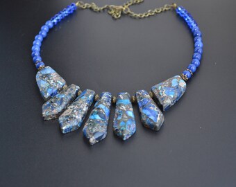 Big stone necklace | Etsy