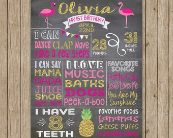 Flamingo chalkboard | Etsy