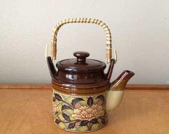 Bamboo handle teapot | Etsy