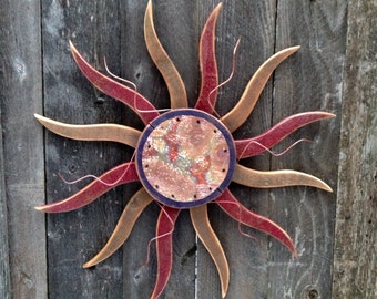 Sunburst wall art | Etsy