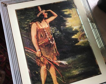 Indian maiden print | Etsy