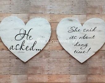 He asked sign | Etsy