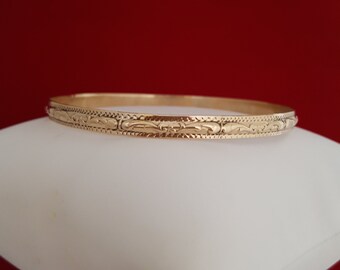 14k gold bangle | Etsy