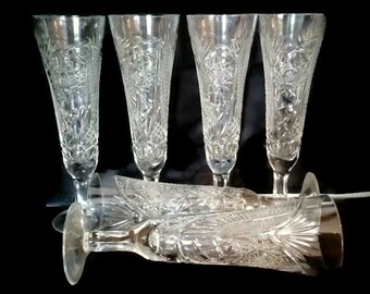 Lead crystal glasses | Etsy