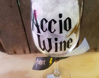 Harry potter wine glass | Etsy