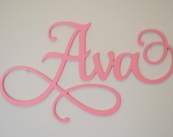 Lila Name Sign Nursery Name Sign Kids Name by LesBellesMonogram