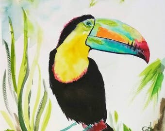 Keel billed toucan | Etsy