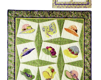 Quilt Pattern PDF //Poppies and Lupine Mini Quilt Pattern