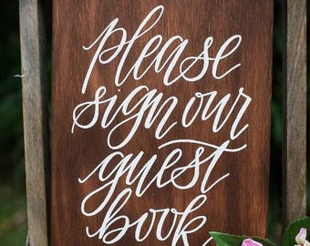 Photo Guest Book Sign Printable Chalkboard Style Sign Guest
