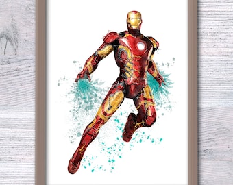 Iron man wall art | Etsy