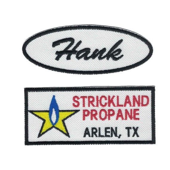 Hank Hill Strickland Propane Embroidered Iron On Patch Set