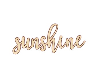 Sunshine word art | Etsy