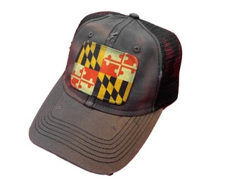 Maryland flag hat | Etsy