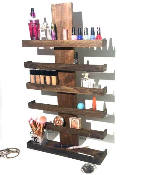 Wall Mounted Makeup Shelf Makeup Organizer Nail Polish