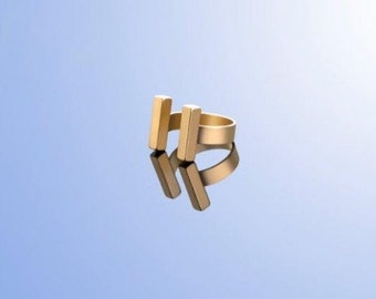 Geometric shape ring | Etsy