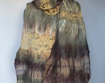 Nuno felt scarf | Etsy