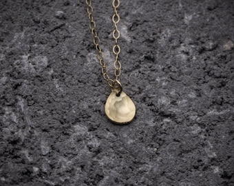 Gold Sun Drop Necklace in Gold Filled and Vermeil