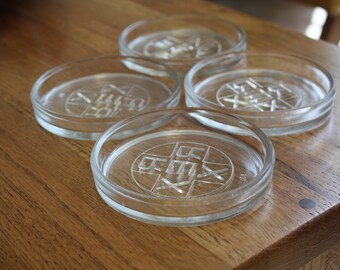 Clear glass coasters | Etsy