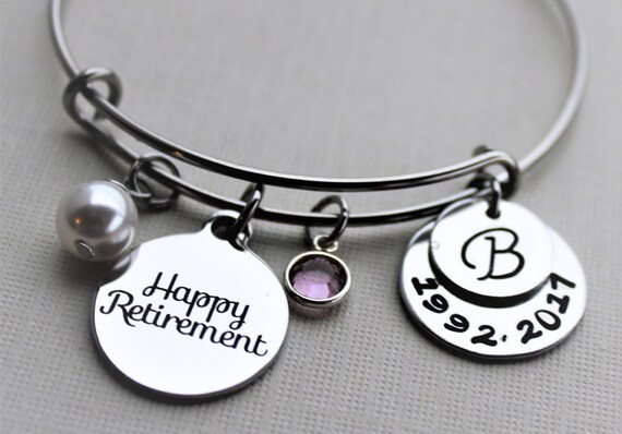 retirement bracelet personalized retirement bracelet