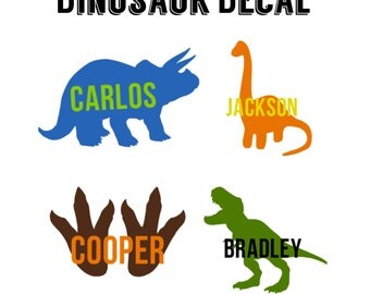Dinosaur decal | Etsy