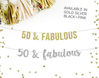 50th birthday banner | Etsy
