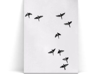 Bird silhouette art | Etsy