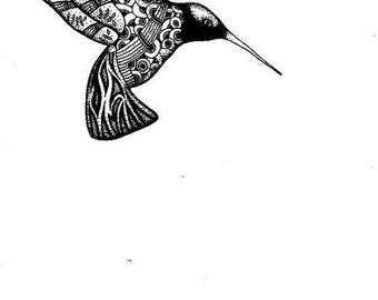 Abstract hummingbird | Etsy