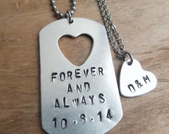 Couples dog tag | Etsy