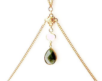 Gold body chain | Etsy