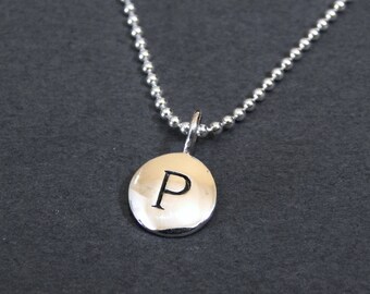Letter p necklace | Etsy
