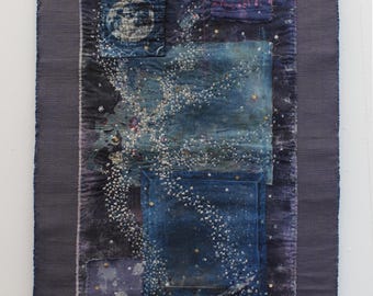 Moon embroidery | Etsy