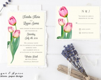 Tulip invitation | Etsy