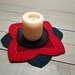 Items similar to Heart Candle Mat- Pink and Gray- Valentines Day on Etsy